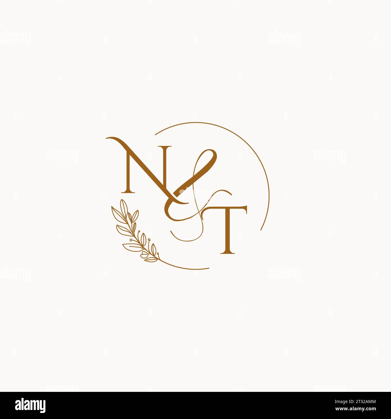 NT initial wedding monogram logo design ideas Stock Vector Image & Art ...