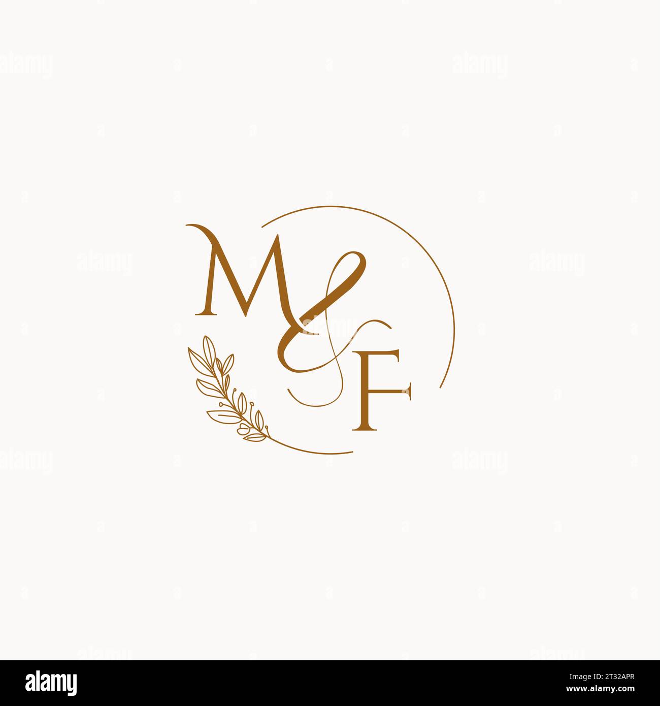 MF initial wedding monogram logo design ideas Stock Vector Image & Art ...