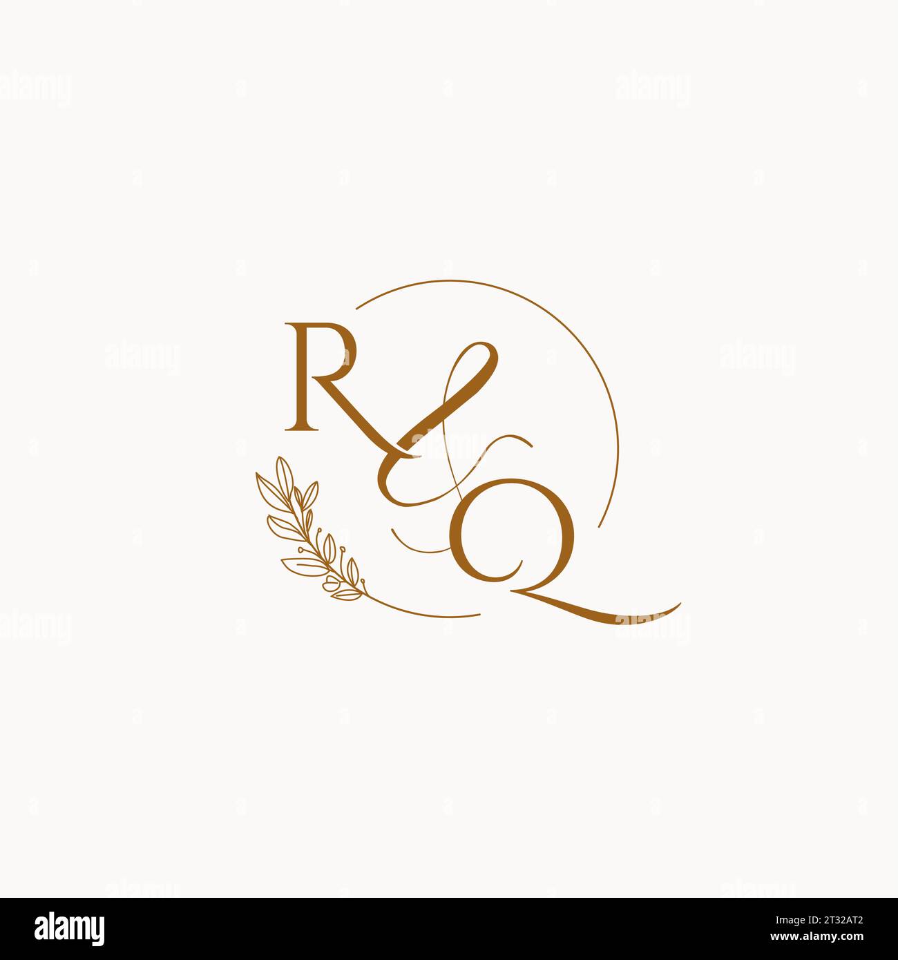 RQ initial wedding monogram logo design ideas Stock Vector Image & Art ...