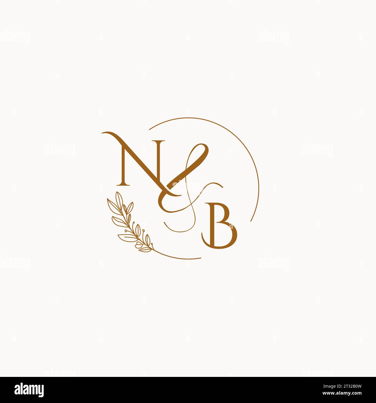 NB initial wedding monogram logo design ideas Stock Vector Image & Art ...