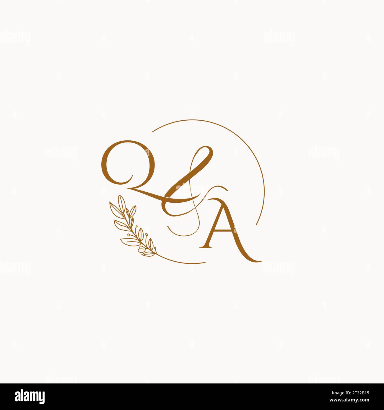 QA initial wedding monogram logo design ideas Stock Vector Image & Art - Alamy