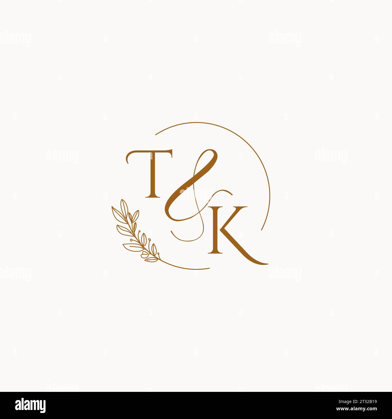 TK initial wedding monogram logo design ideas Stock Vector Image & Art ...