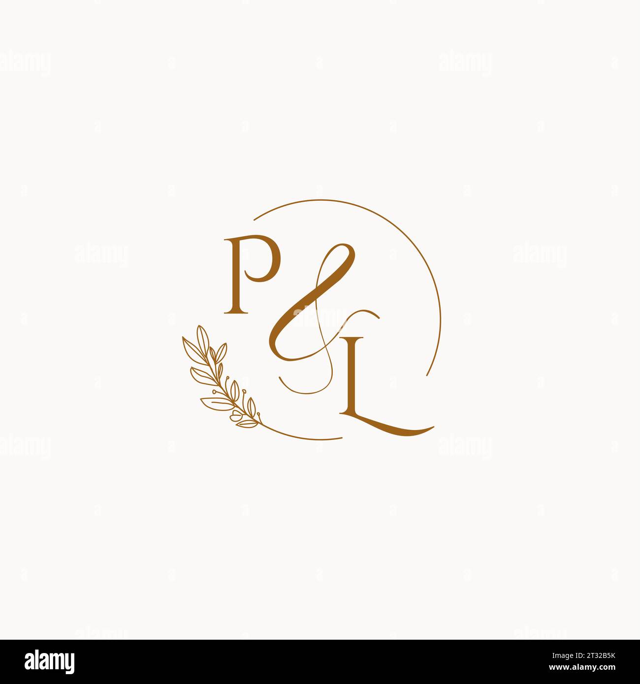 PL initial wedding monogram logo design ideas Stock Vector Image & Art ...