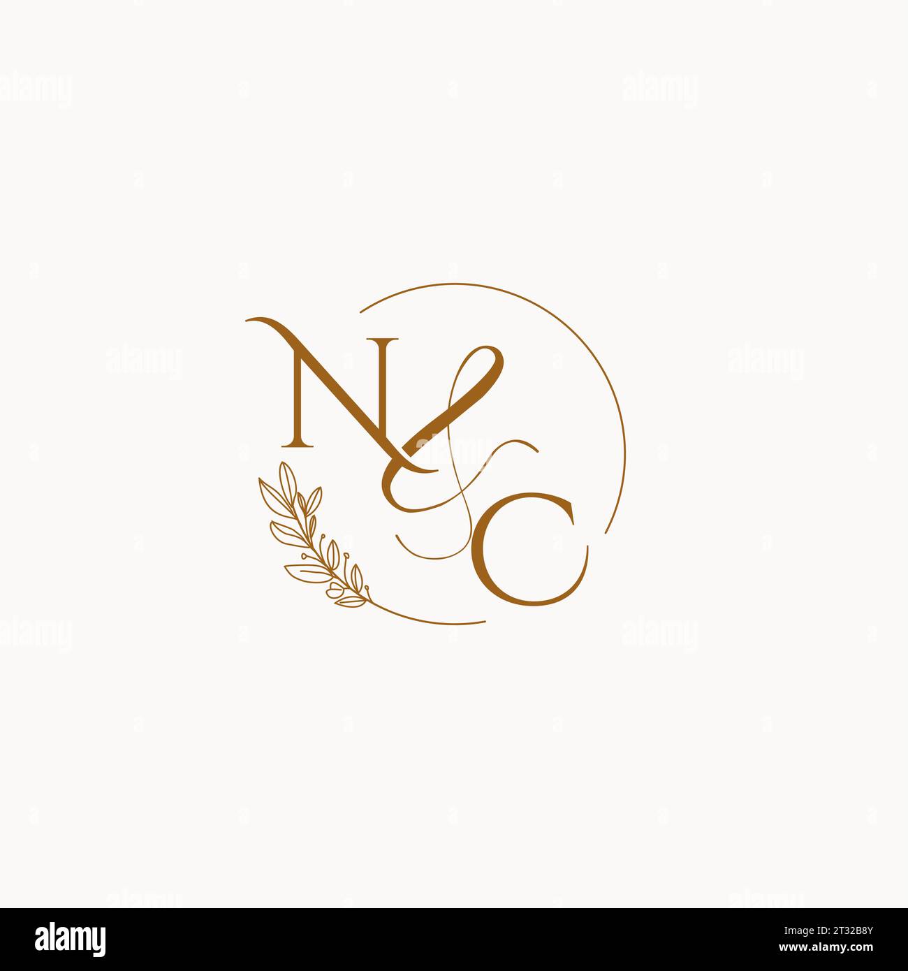 NC initial wedding monogram logo design ideas Stock Vector Image & Art ...