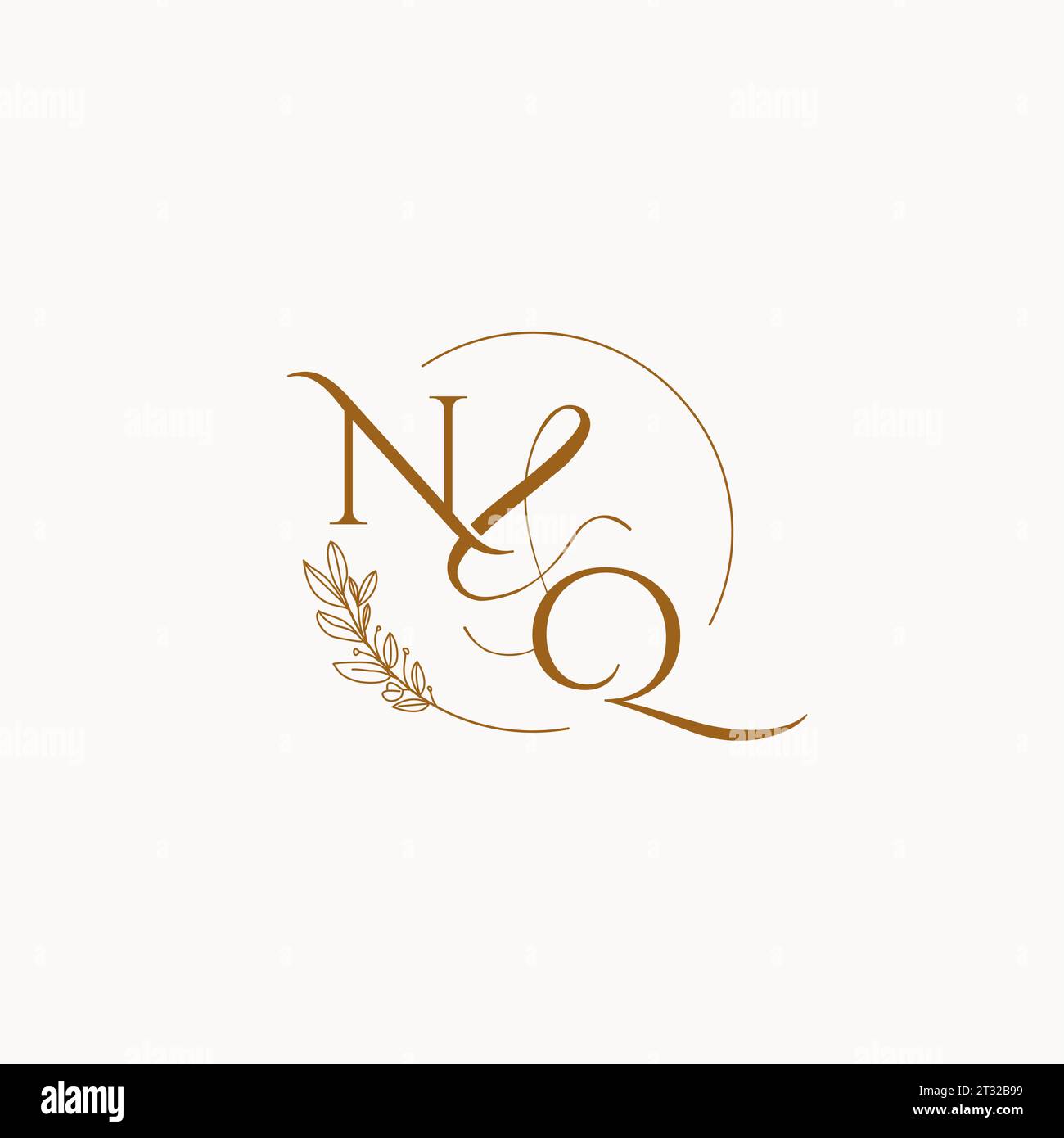 NQ initial wedding monogram logo design ideas Stock Vector Image & Art ...