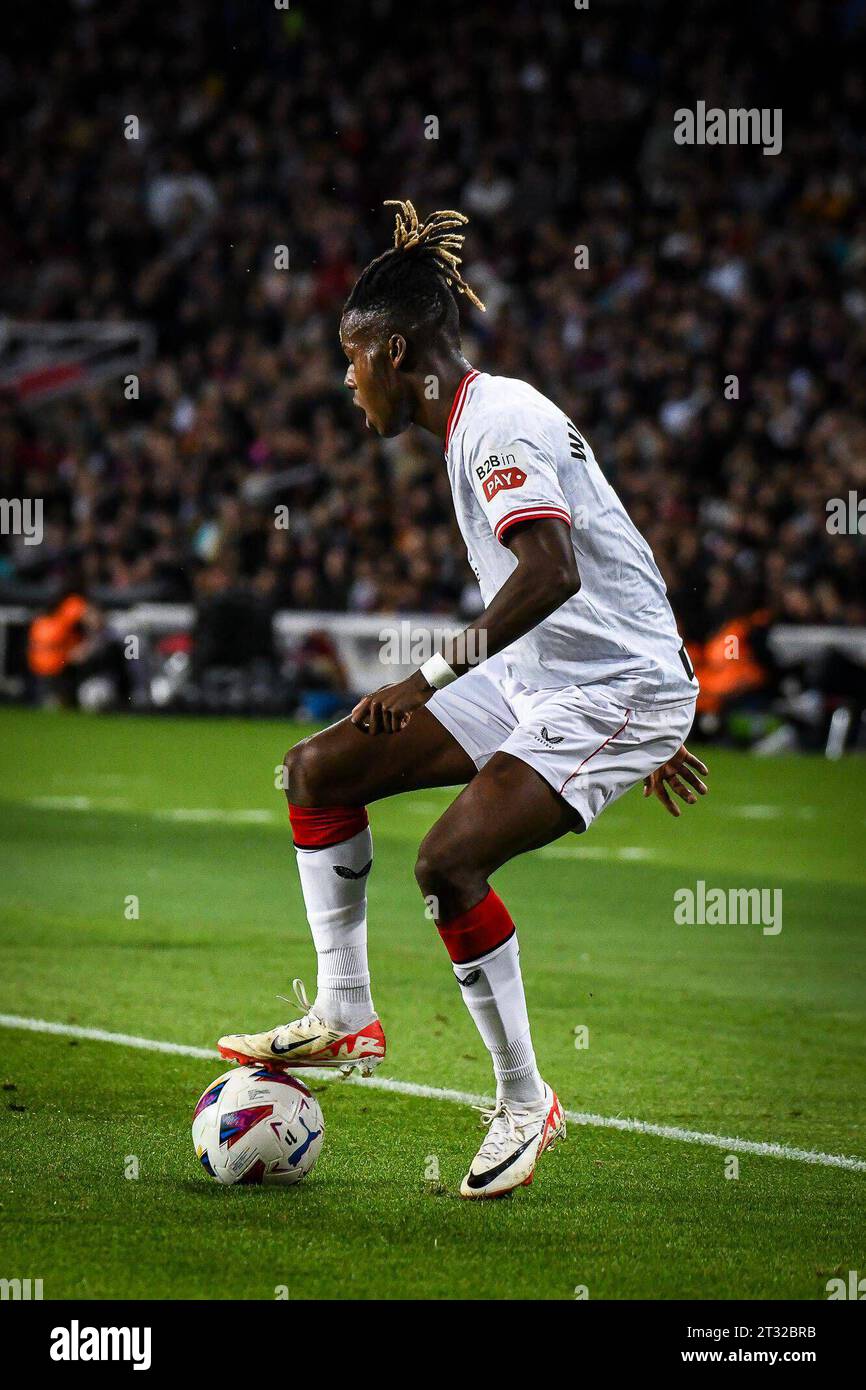 Barcelona, Spain. 22nd Oct, 2023. Nico Williams (Athletic Club) during a SEGUNDA FEDERACI'N RFEF ...