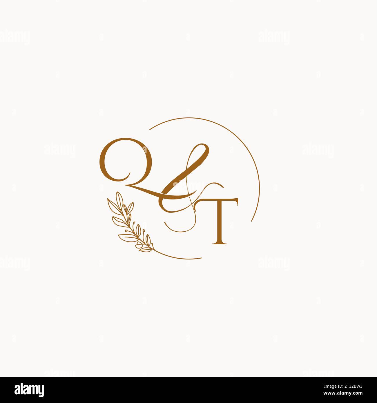 QT initial wedding monogram logo design ideas Stock Vector Image & Art ...