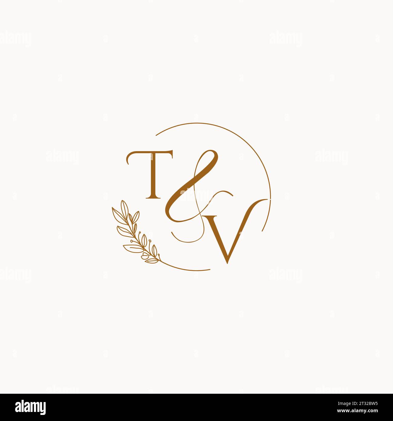 TV initial wedding monogram logo design ideas Stock Vector Image & Art ...
