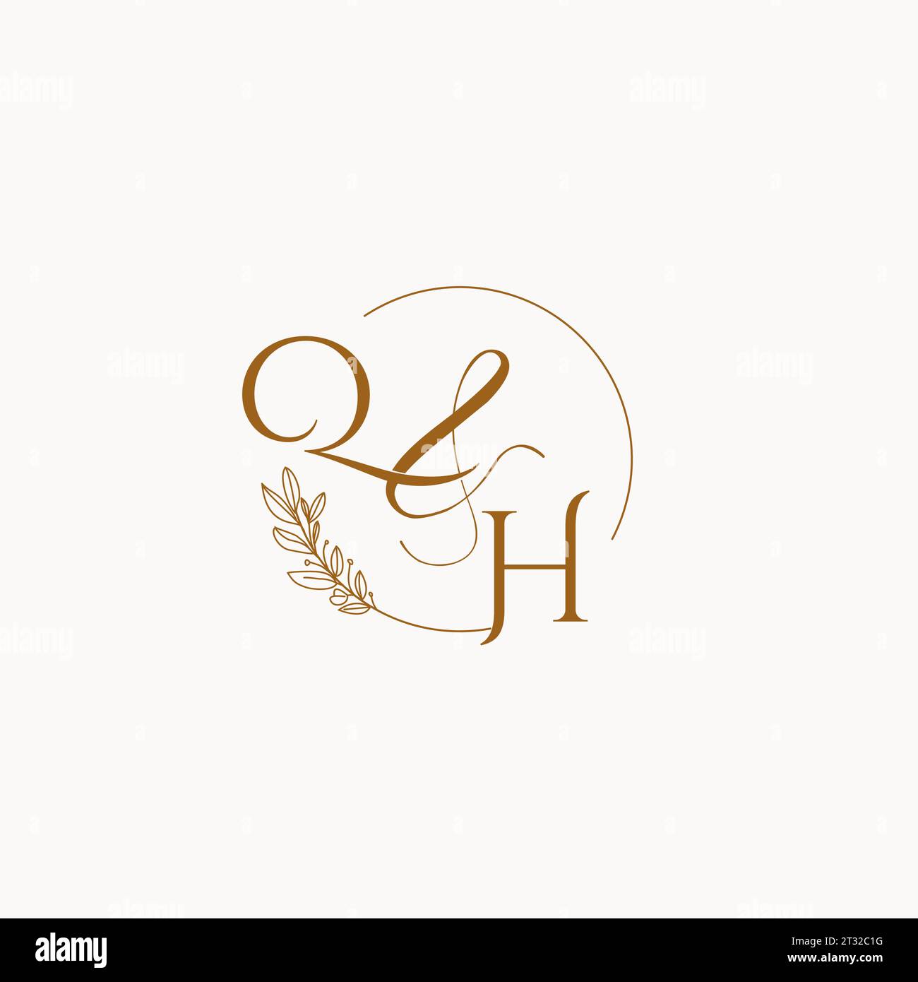 QH initial wedding monogram logo design ideas Stock Vector Image & Art ...