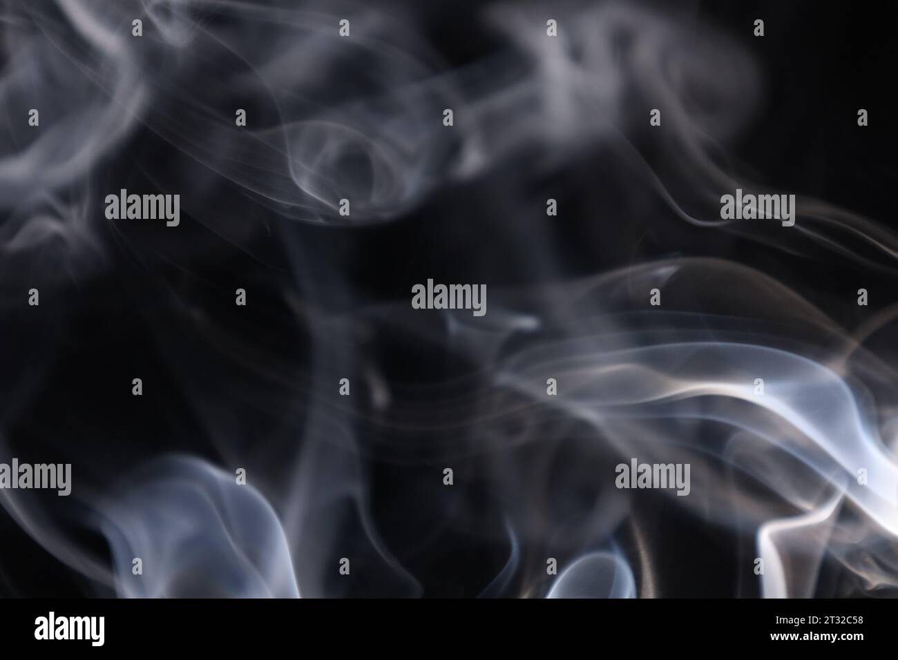 White silver smoke on a dark background, colourful abstract, white fog ...