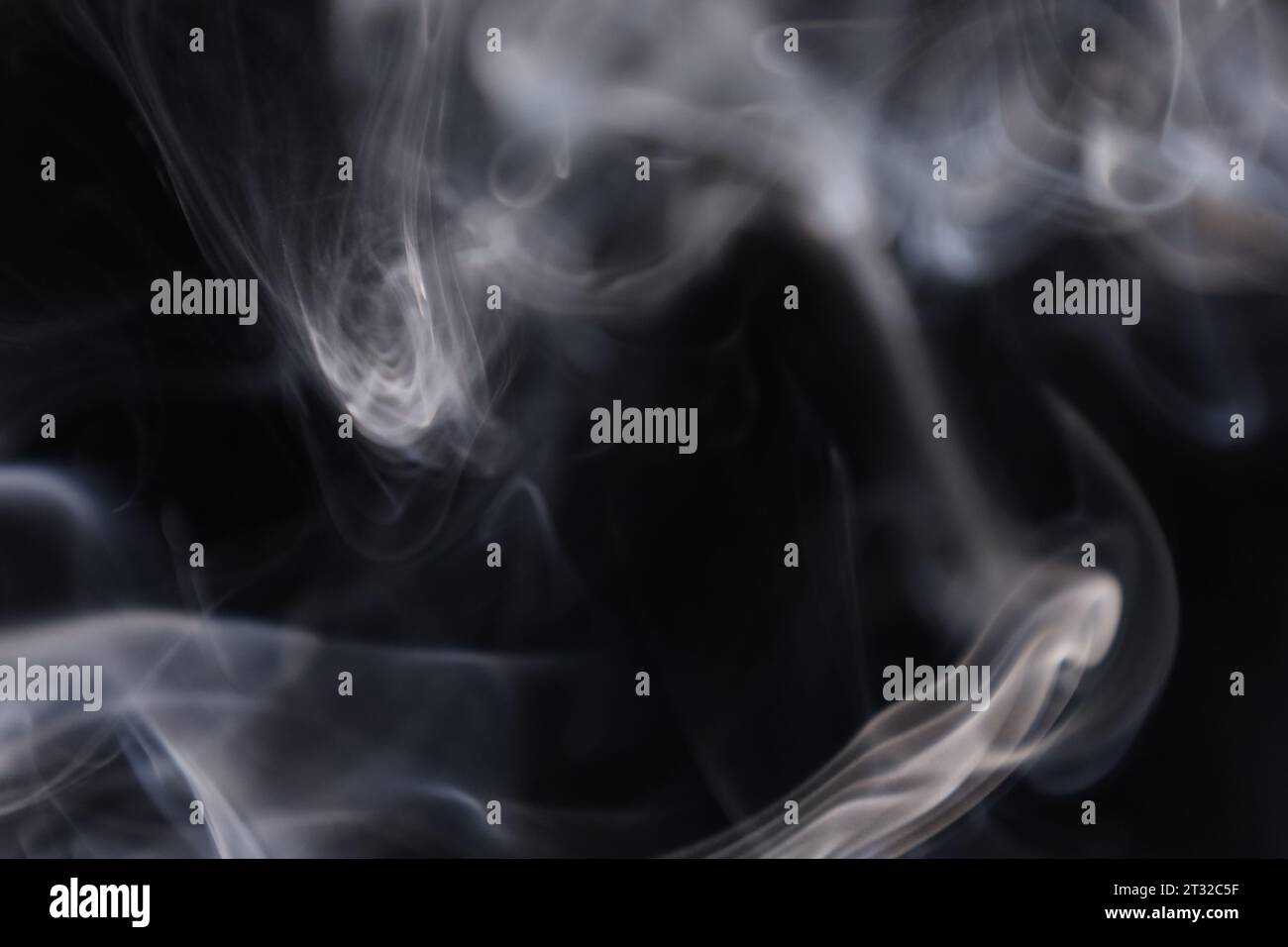 White silver smoke on a dark background, colourful abstract, white fog ...