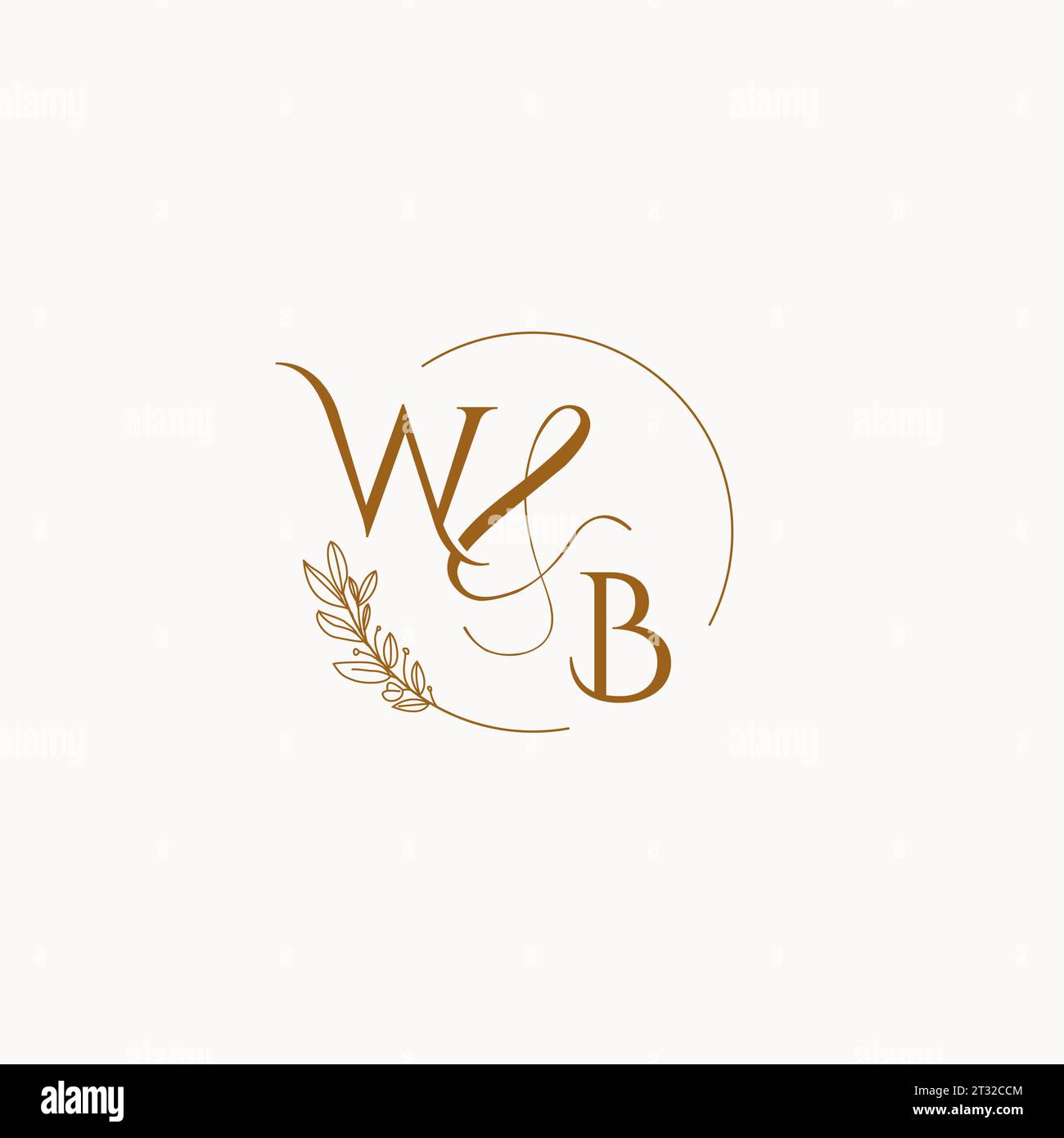 WB initial wedding monogram logo design ideas Stock Vector Image & Art ...
