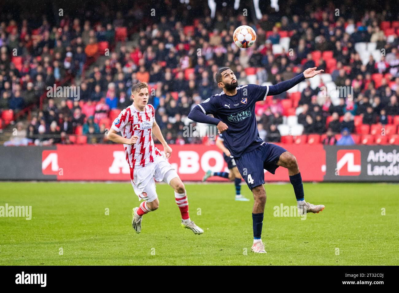 Aalborg, Denmark. 22nd Oct, 2023. Abdullah Iqbal (4) of B.93 seen during the Oddset Pokalen ...