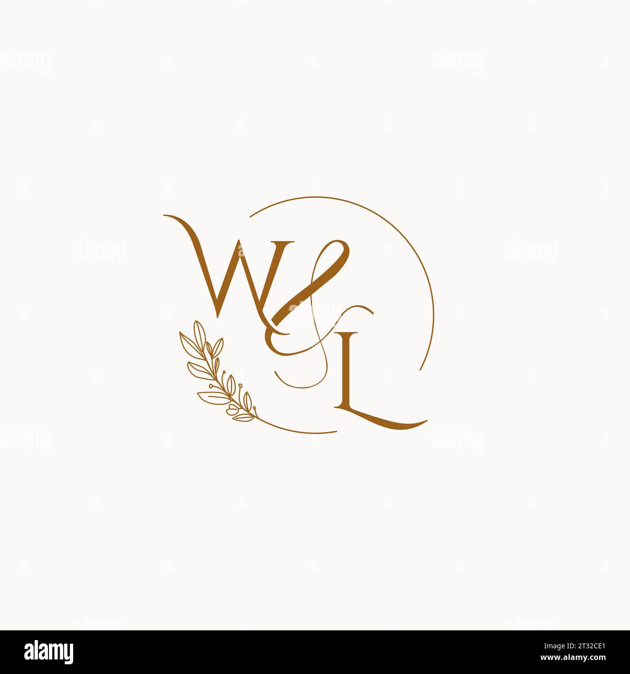 WL initial wedding monogram logo design ideas Stock Vector Image & Art - Alamy