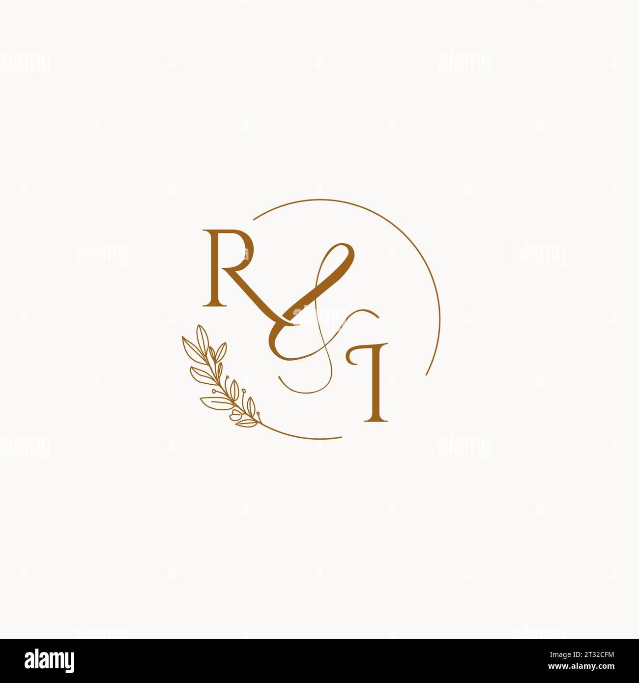 RI initial wedding monogram logo design ideas Stock Vector Image & Art ...