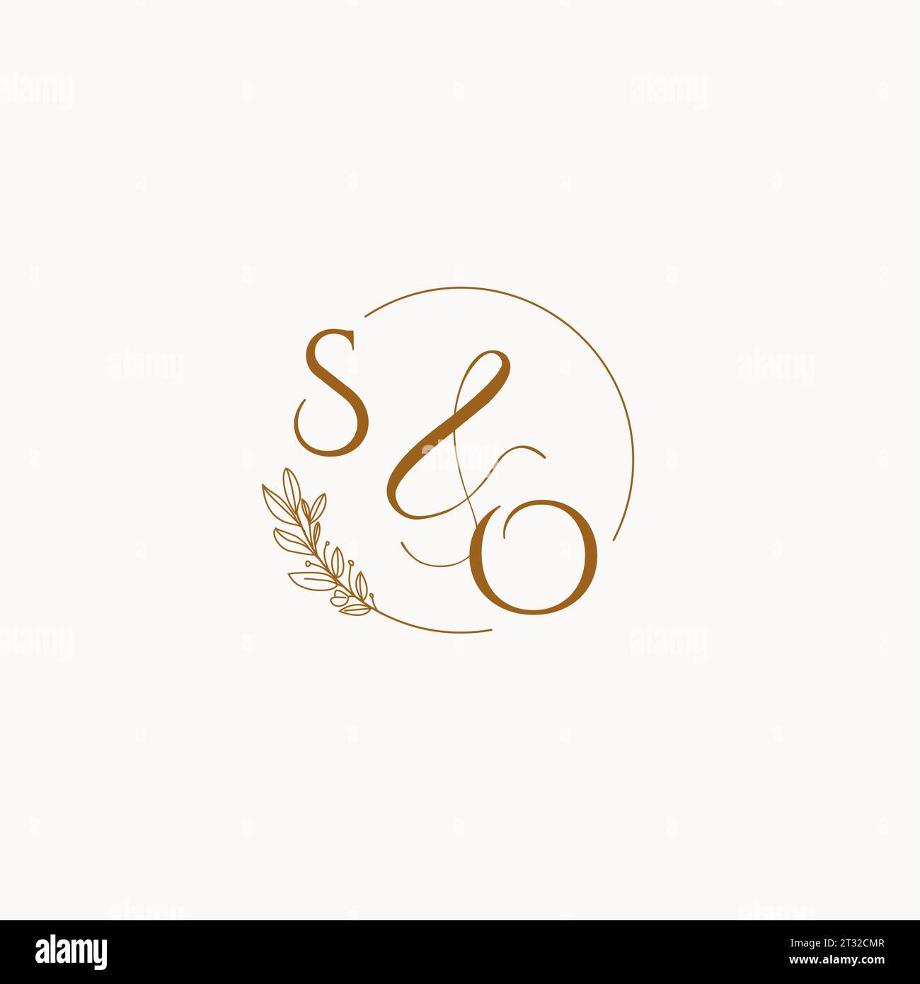 SO initial wedding monogram logo design ideas Stock Vector Image & Art ...