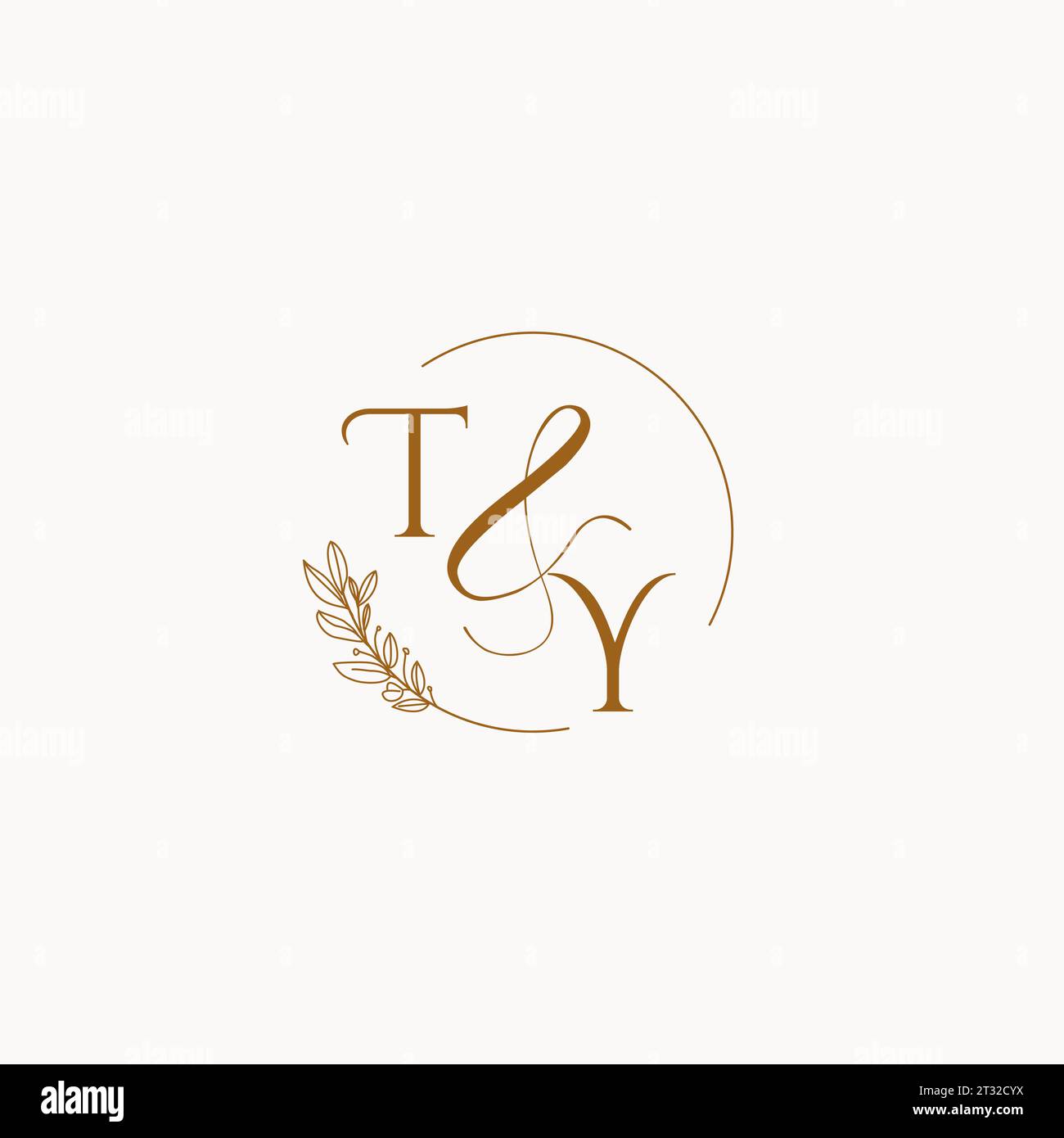 TY initial wedding monogram logo design ideas Stock Vector Image & Art ...