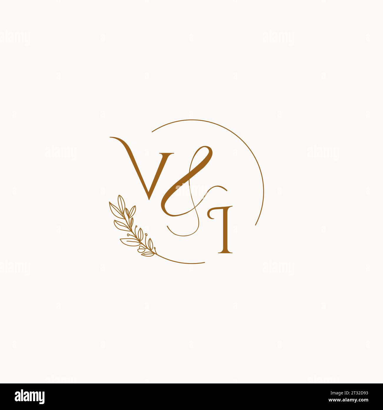 VI initial wedding monogram logo design ideas Stock Vector Image & Art ...