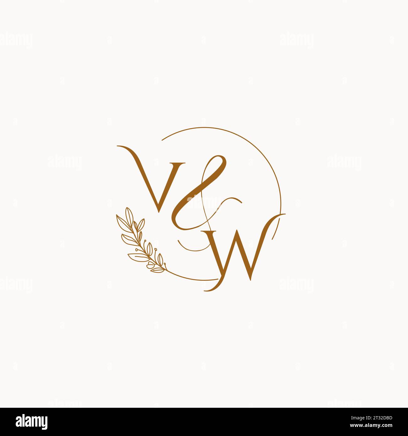 VW initial wedding monogram logo design ideas Stock Vector Image & Art ...