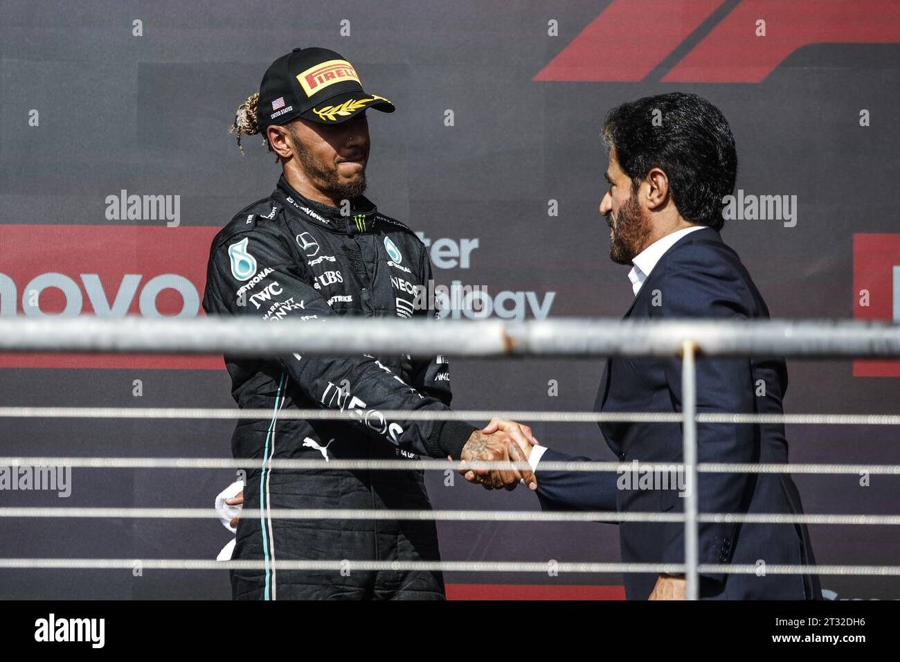 HAMILTON Lewis (gbr), Mercedes AMG F1 Team W14, portrait BEN SULAYEM Mohammed (uae), President ...