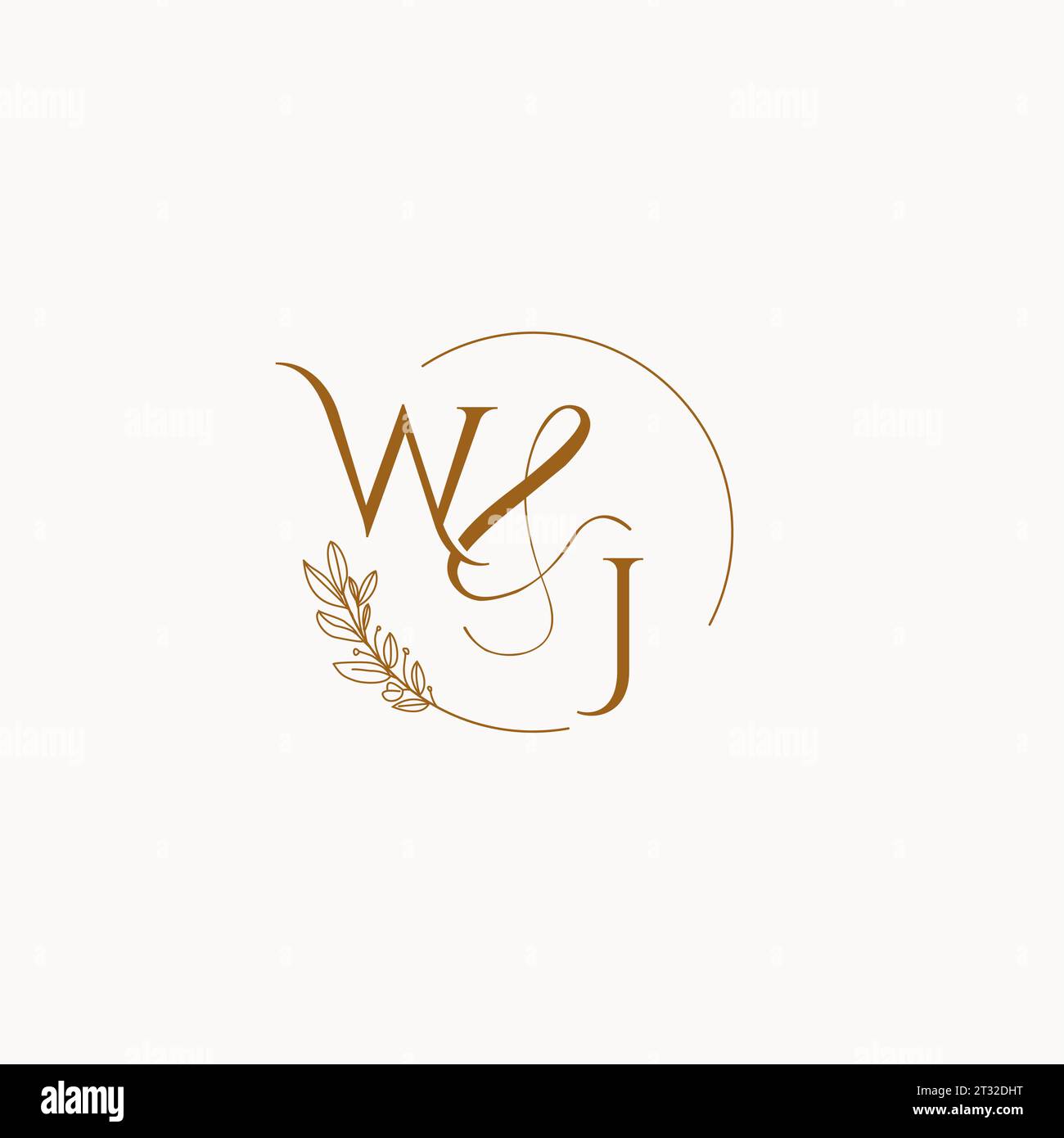 WJ initial wedding monogram logo design ideas Stock Vector Image & Art ...