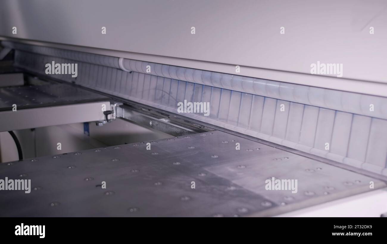 Opening flap at the factory workshop. Creative. Industrial background ...