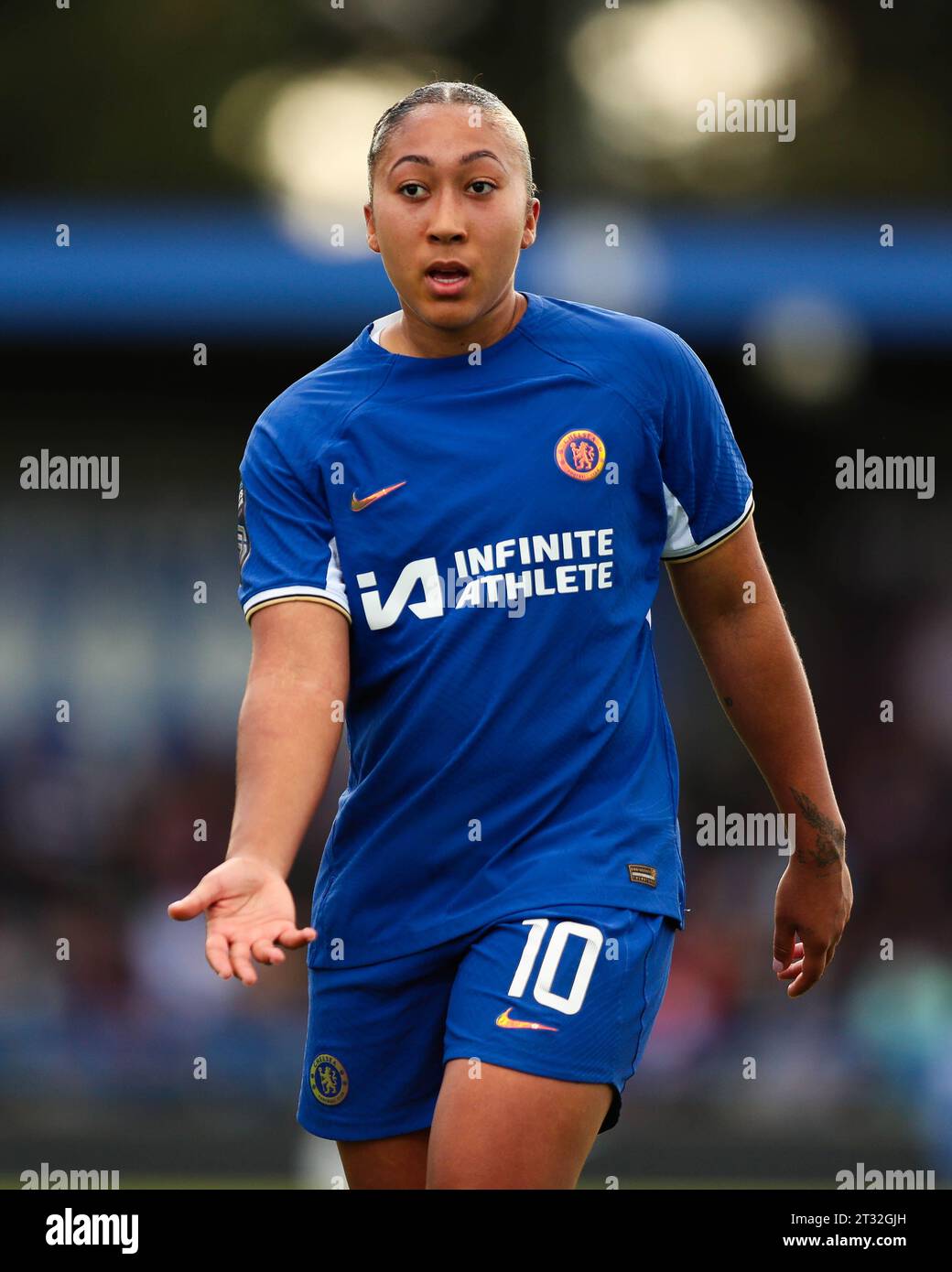 Chelsea's Lauren James in action during the Chelsea FC Women v Brighton ...