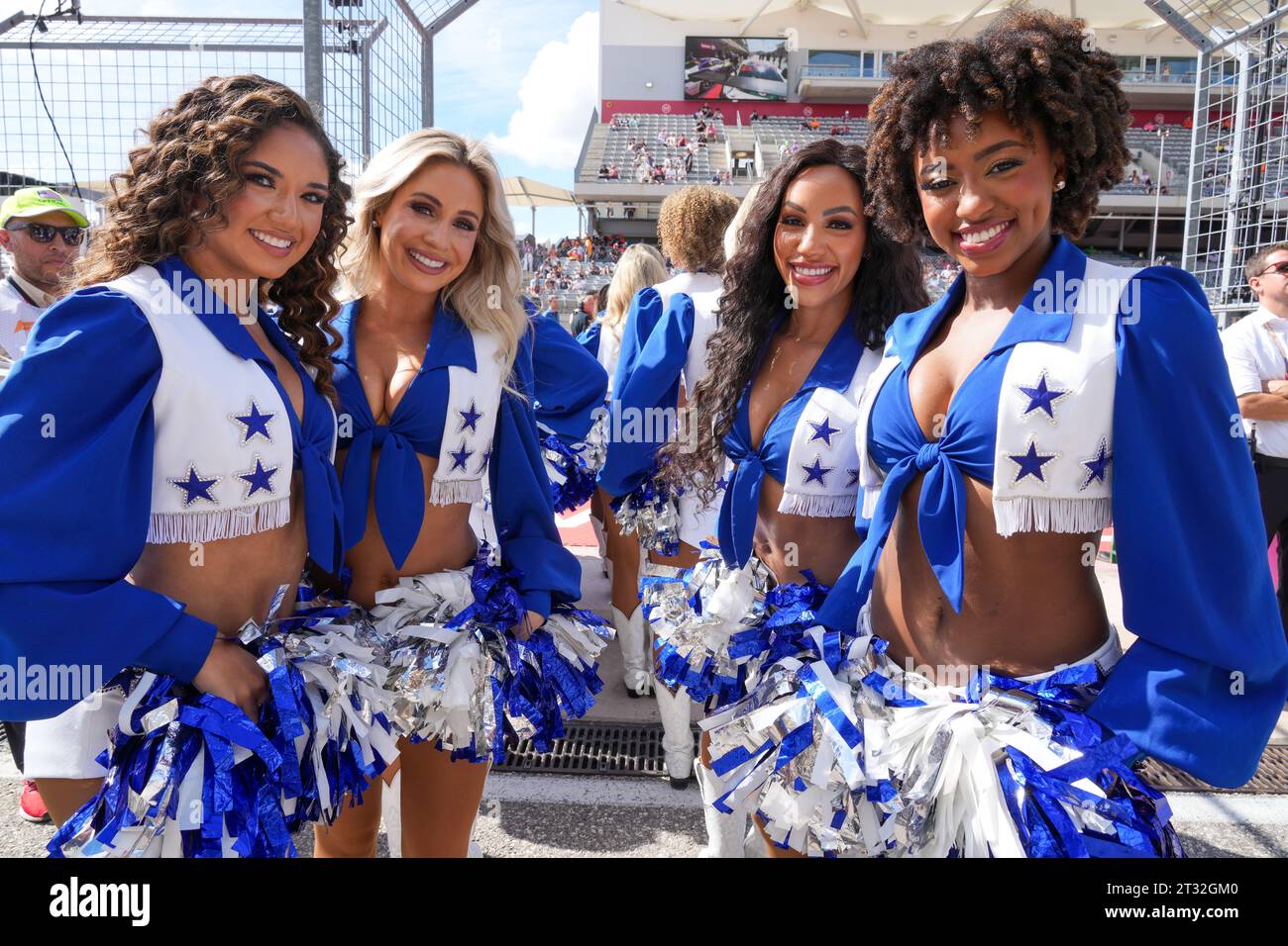 Dallas Cowboys girls representing the team on the staring grid during ...