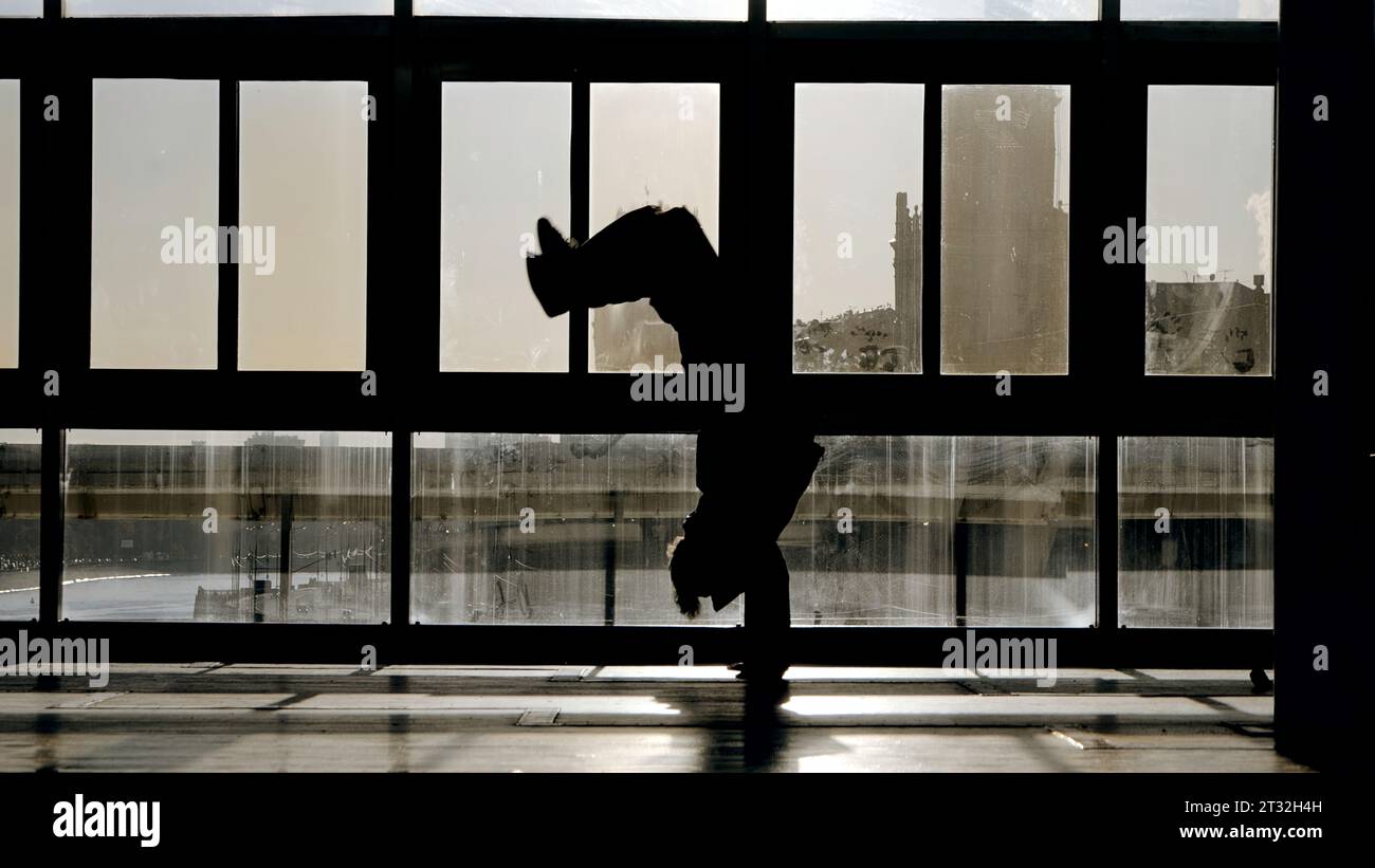 Shadow person standing window blue hi-res stock photography and images ...