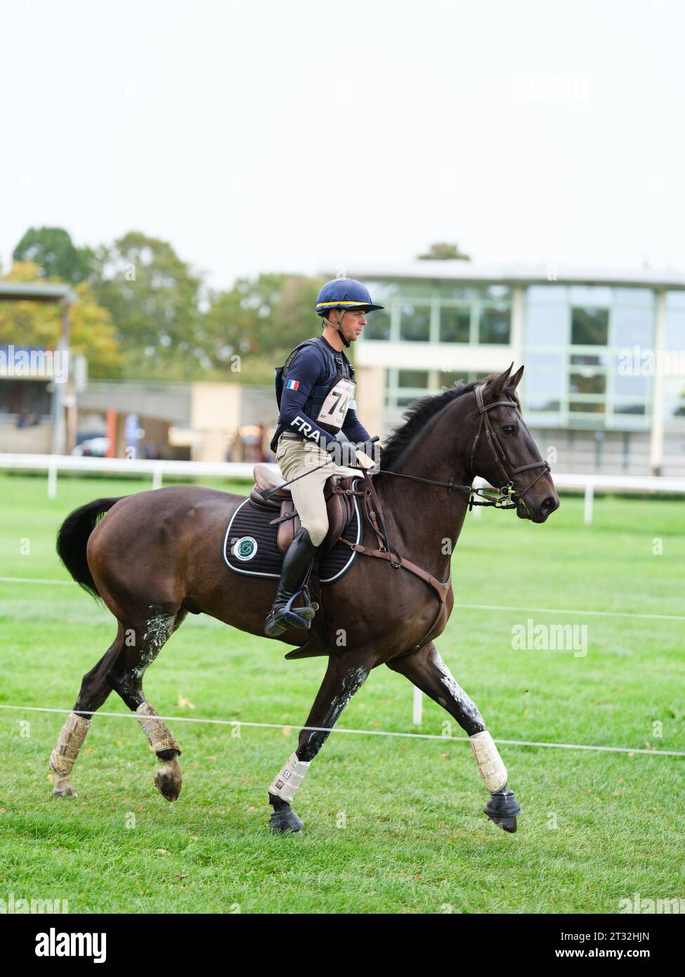 Camille LEJEUNE of France with Gunpowder Du Leou during the cross ...