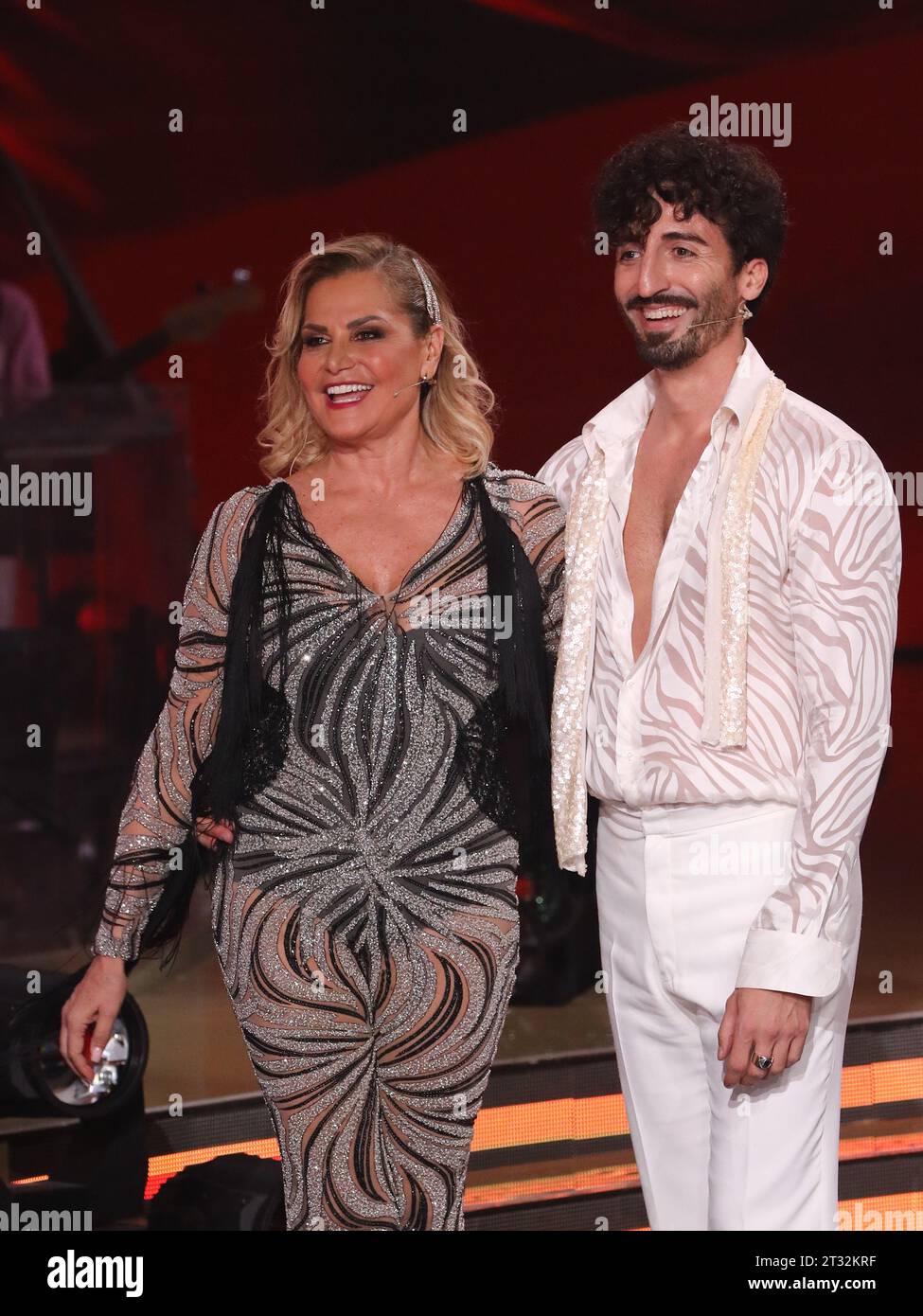 Rome, Italy. 21st Oct, 2023. Rome, Rai Auditorium of the Foro Italico, TV broadcast "Dancing ...