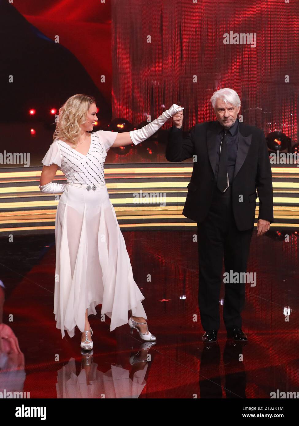 Rome, Italy. 21st Oct, 2023. Rome, Rai Auditorium of the Foro Italico, TV broadcast "Dancing ...