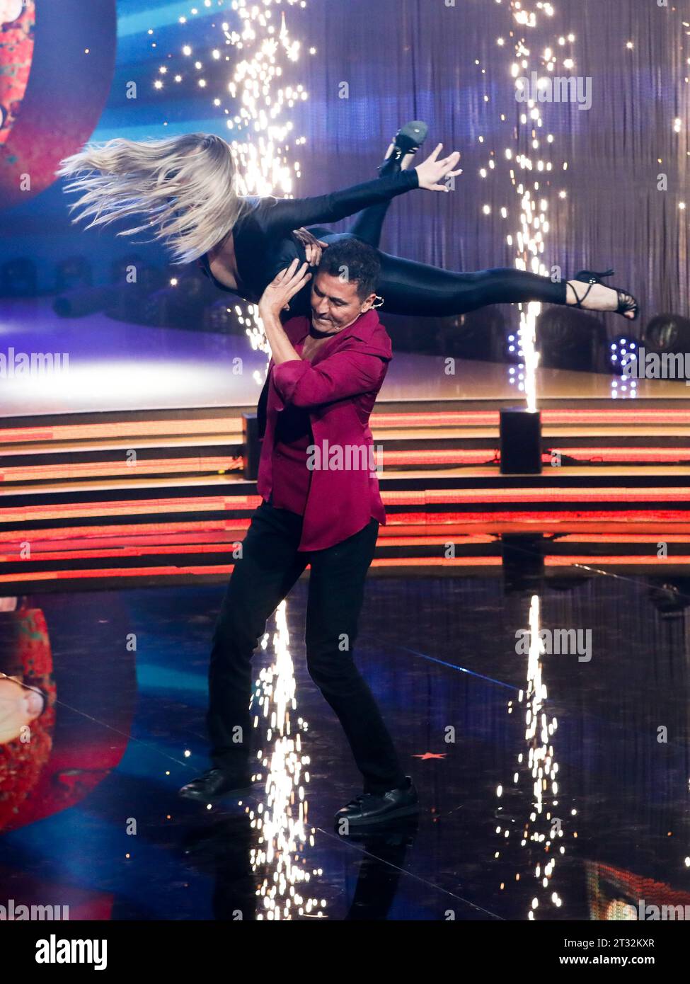 Rome, Italy. 21st Oct, 2023. Rome, Rai Auditorium of the Foro Italico, TV broadcast "Dancing ...