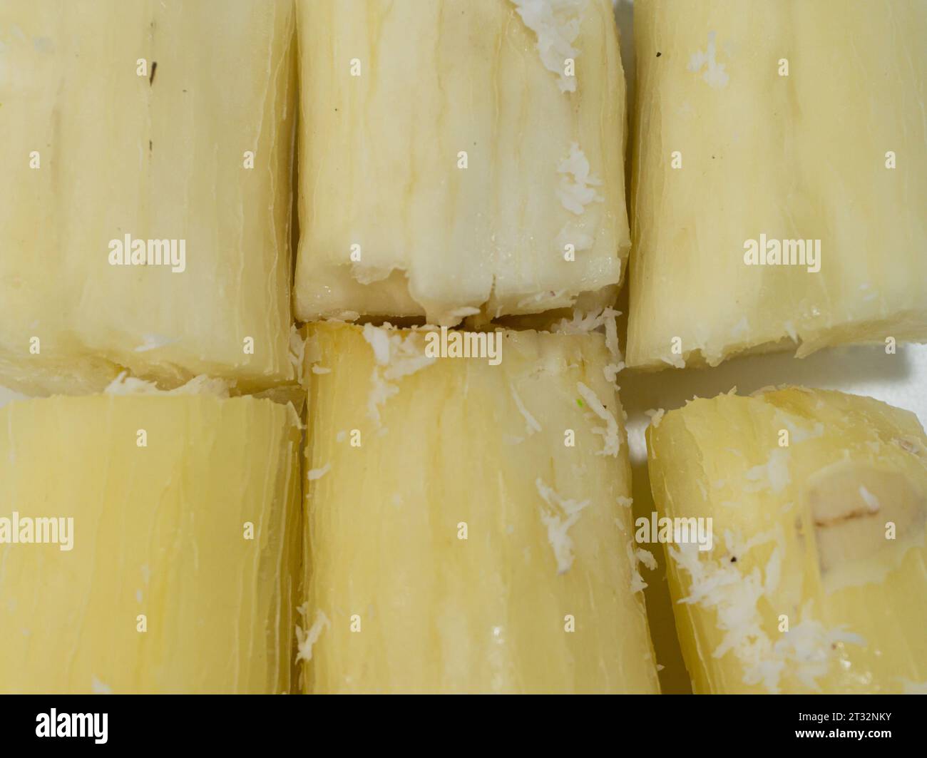 Singkong rebus or Boiled cassava accompanied by a sprinkling of grated ...
