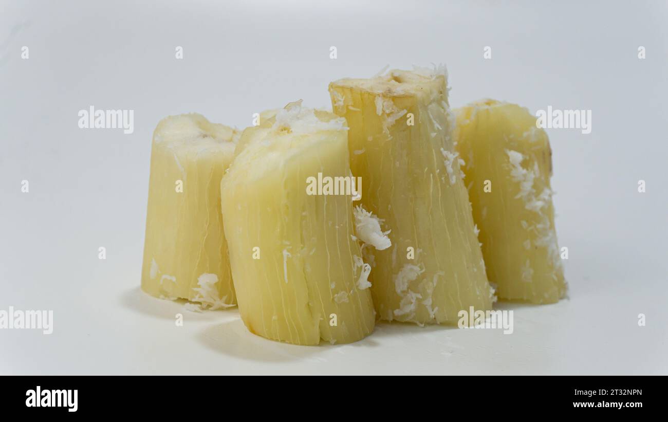 Singkong rebus or Boiled cassava accompanied by a sprinkling of grated ...