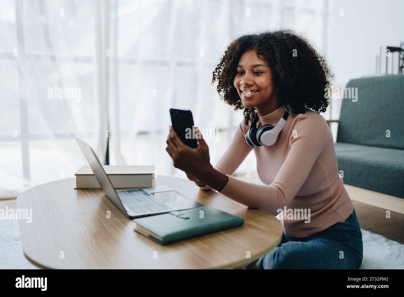 african american university using smartphone mobile foreign exchange ...