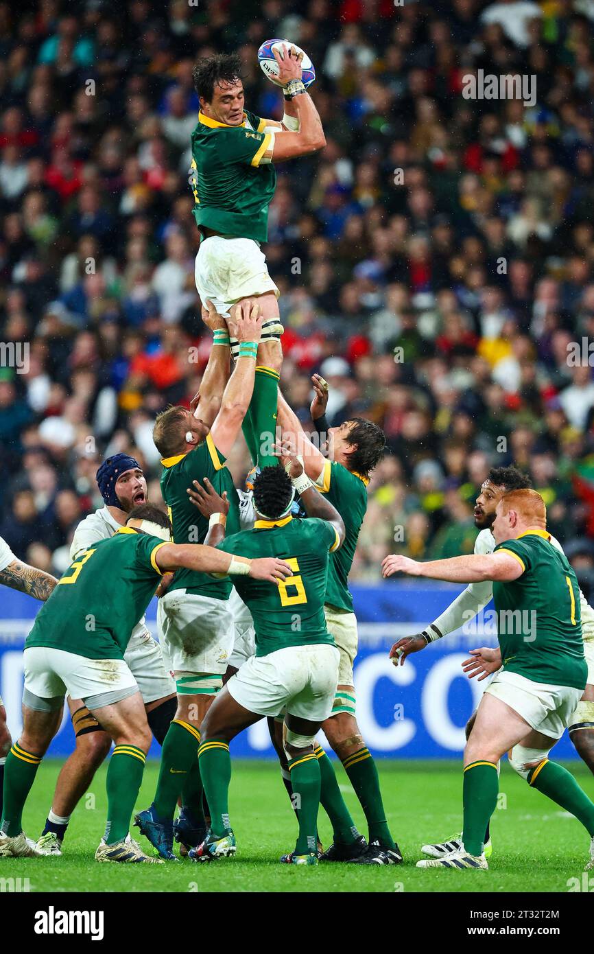Franco Mostert #5 of South Africa during the Rugby World Cup Semi-final ...