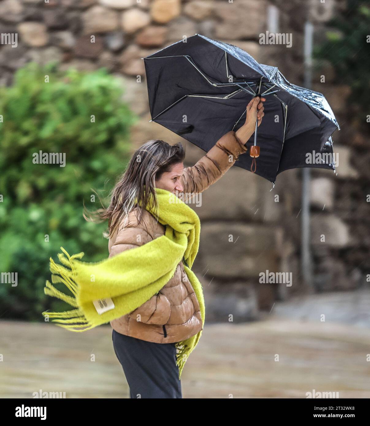 October 22, 2023: October 23, 2023 (malaga) The rains and the wind and ...