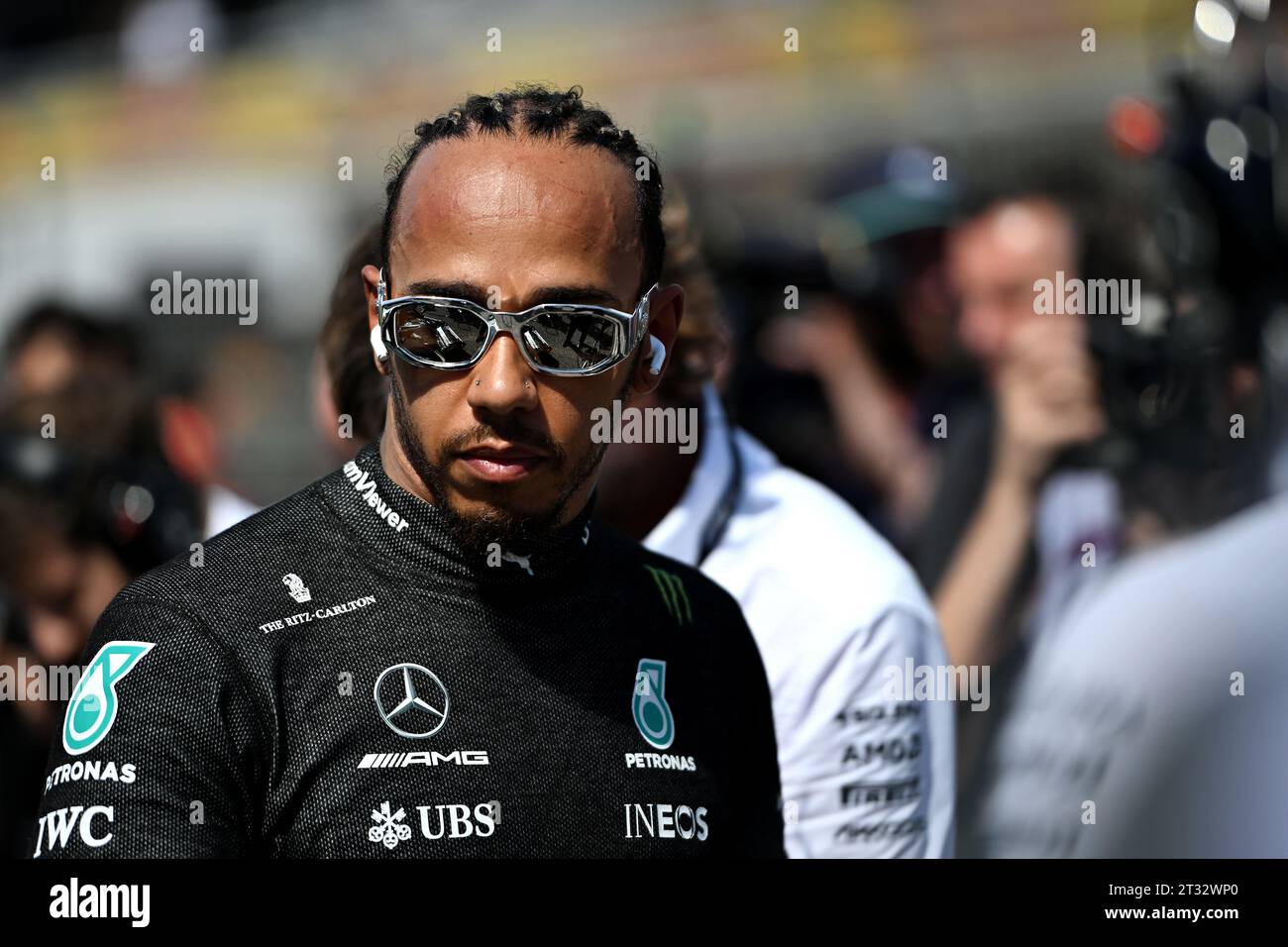Austin, USA. 22nd Oct, 2023. Lewis Hamilton (GBR) Mercedes AMG F1 on ...