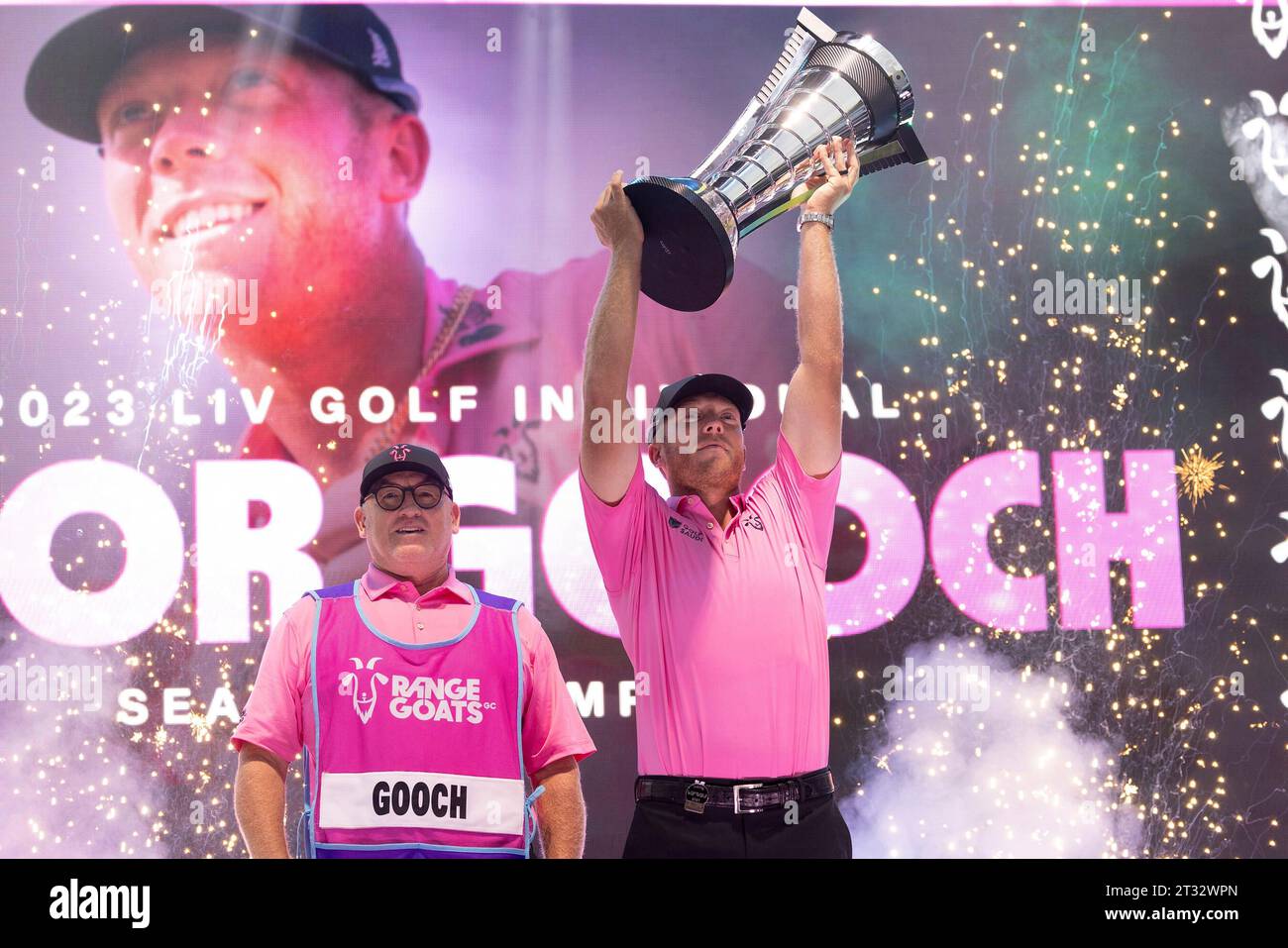 2023 Individual Champion, Talor Gooch (R) of RangeGoats GC and caddie ...