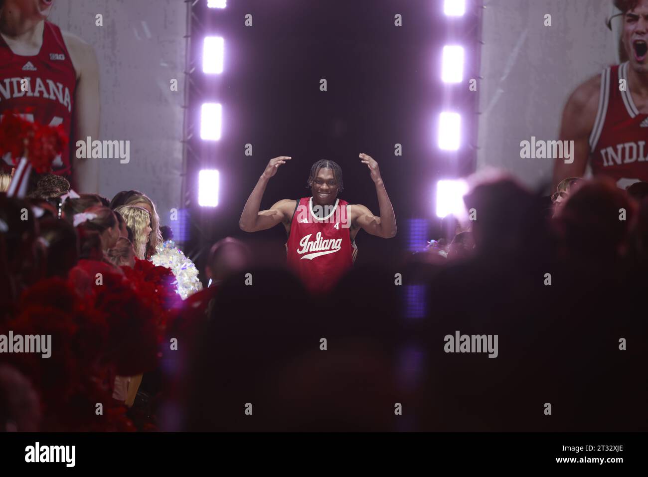 Indiana University basketball player Anthony Walker (4) is introduced ...