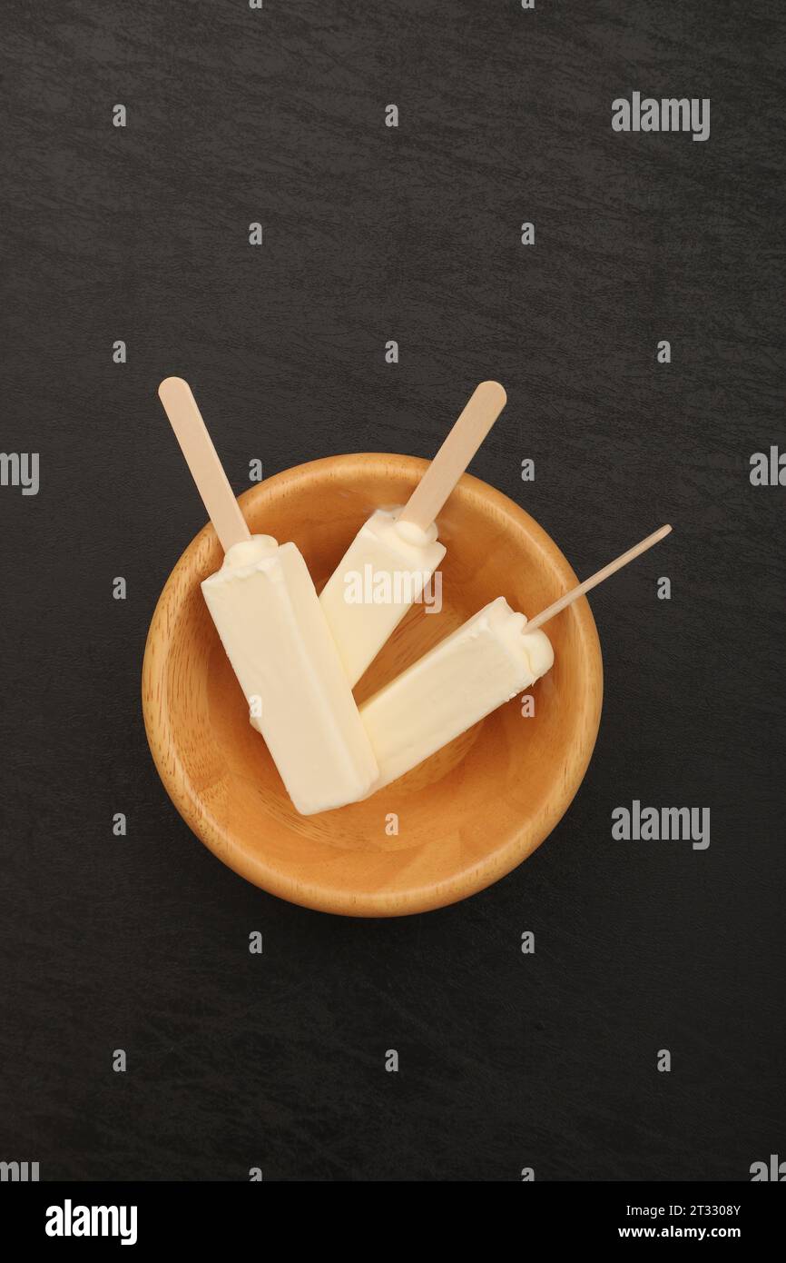 Milk Ice Cream Bar Stock Photo - Alamy