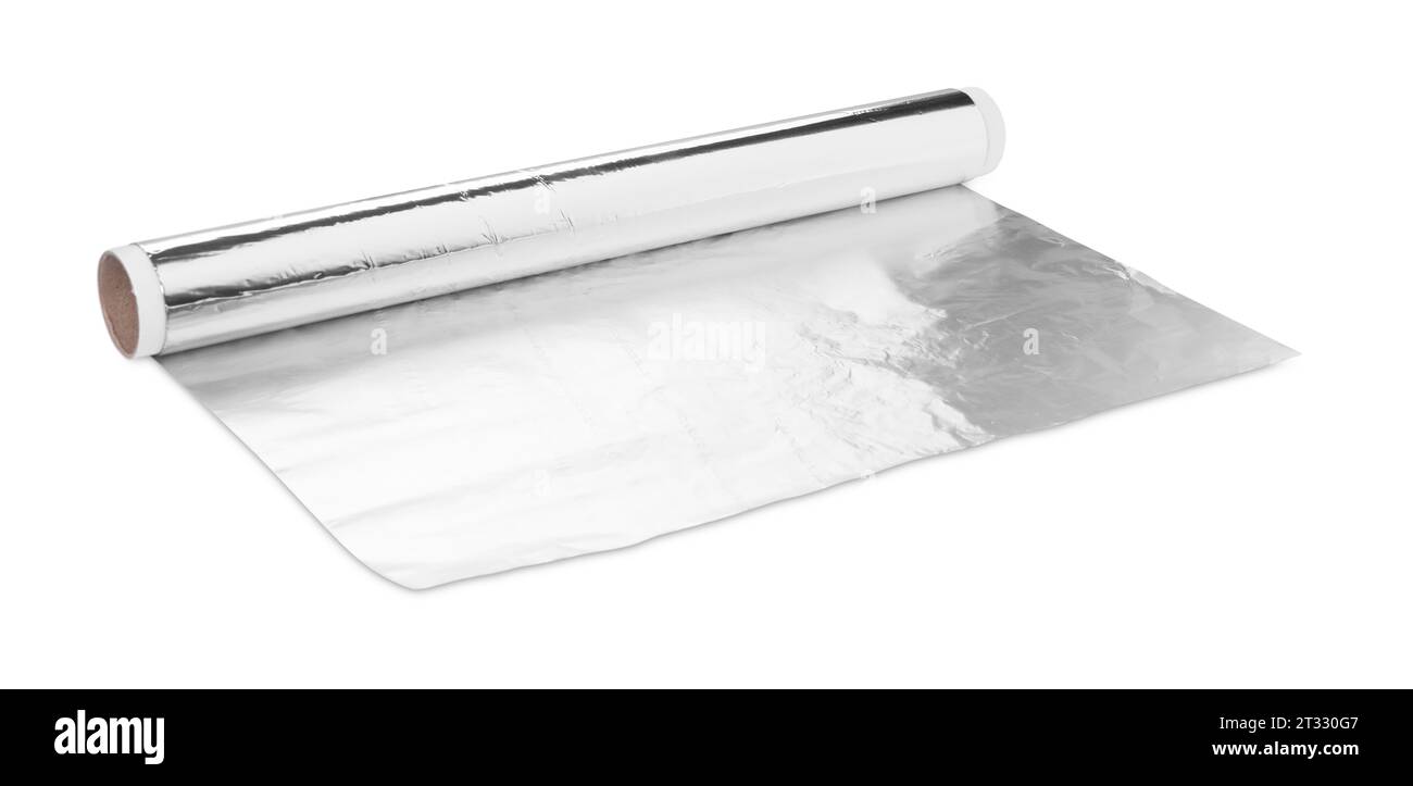 Aluminium foil roll on Cut Out Stock Images & Pictures - Alamy