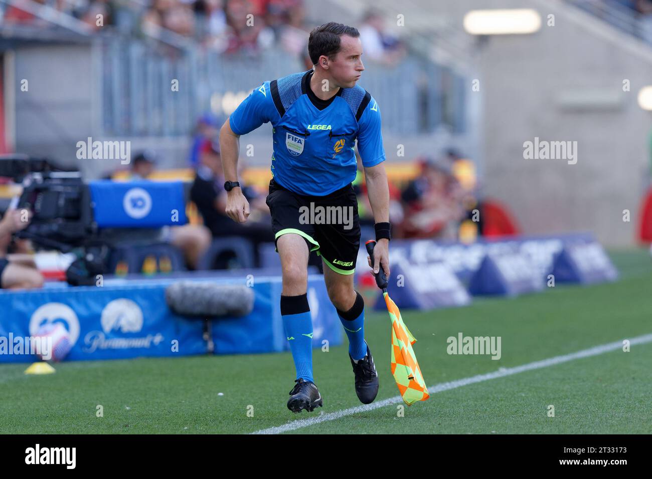 Sydney, Australia. 22nd Oct, 2023. Assistant Referee, Ryan Gallagher in ...