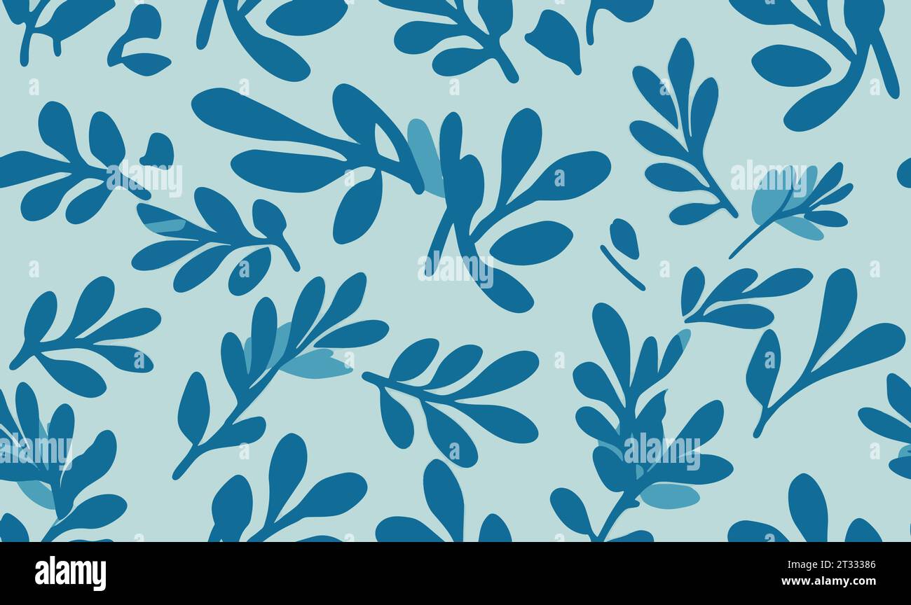 Floral pattern made from abstract organic leaf shapes. Seamless modern ...