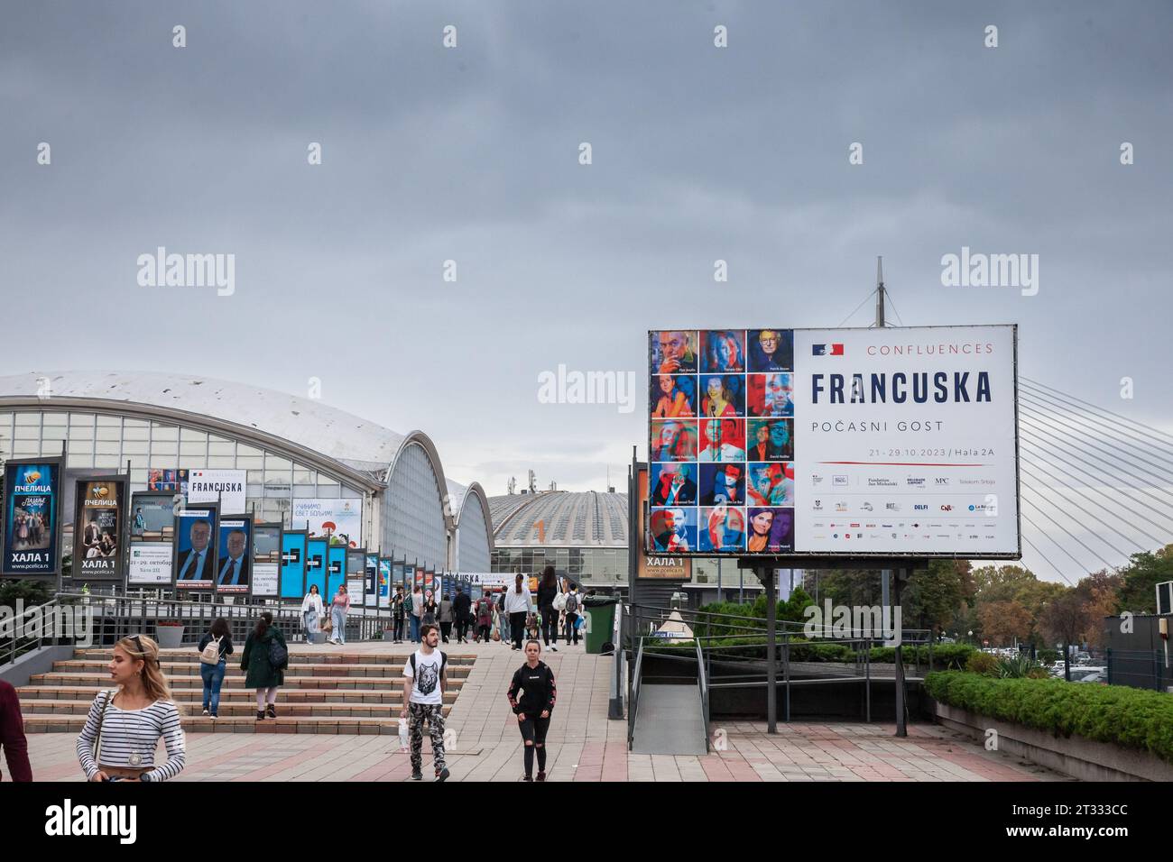 Picture of the exterior of the Hall 1 and 2 of the belgrade fair, in ...