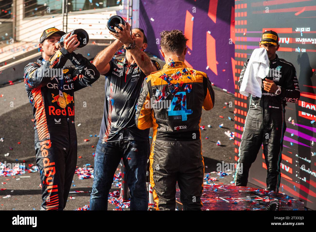 Austin f1 2023 podium hamilton hi-res stock photography and images - Alamy