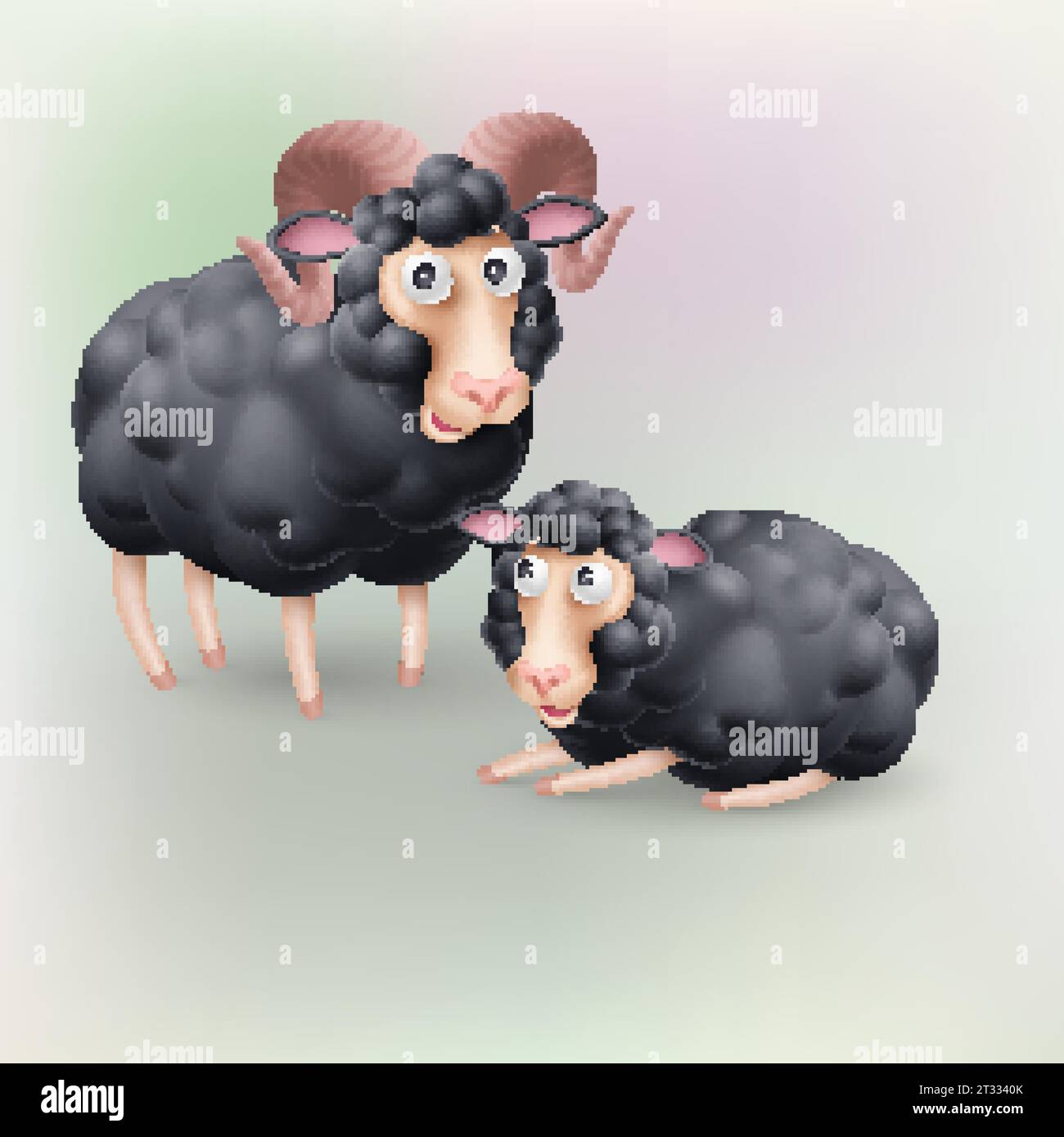 Couple of sheep Stock Vector Images - Alamy