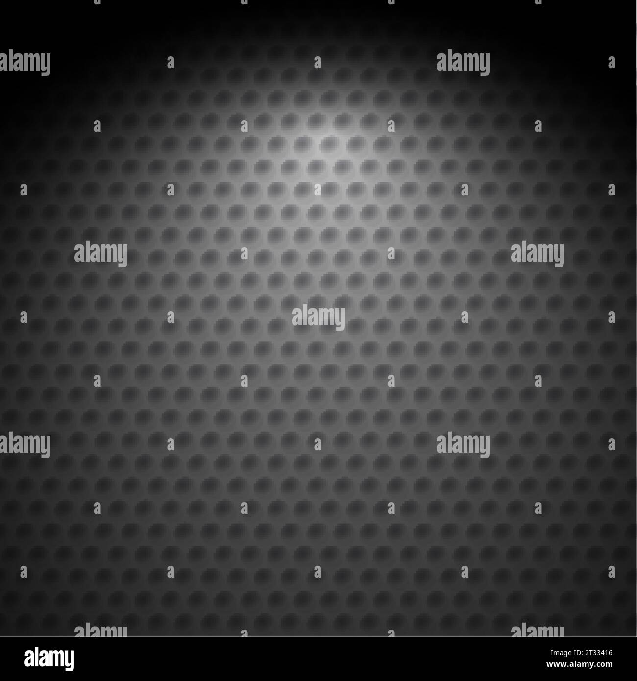 Grid with Black Spheres on Black Background. Perforated Texture ...