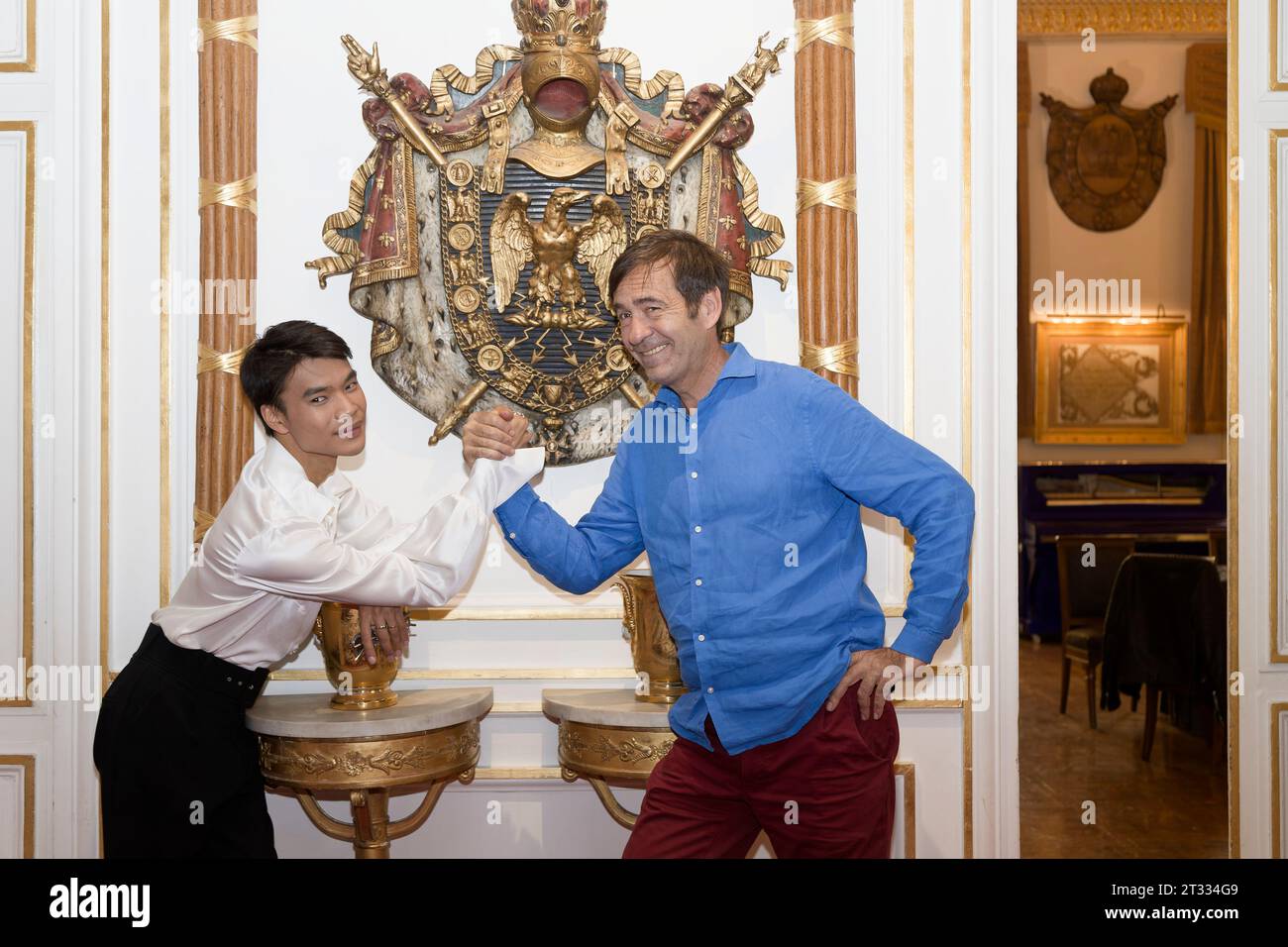 Paris, France. 11th Oct, 2023. Jeremy Bellet and Thierry Samitier ...
